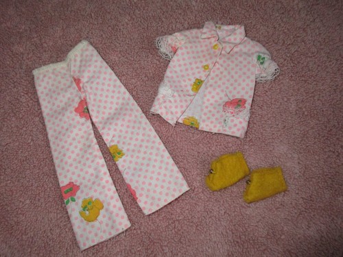 Vintage 1972 Skipper Super Snoozers Pajama Outfit #3371 w/ Yellow ...