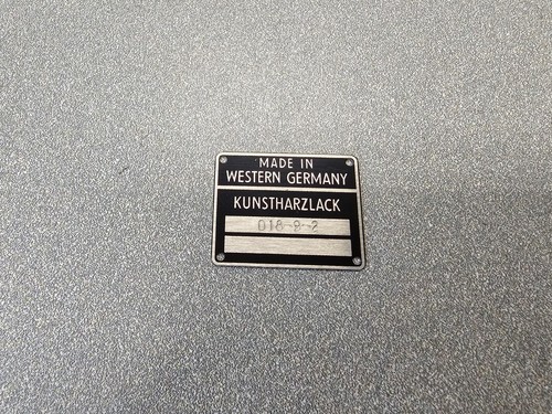 NEW GENUINE PORSCHE 911 KUNSTHARZLACK PAINT CODE BODY TAG 1970-73 01892 ...