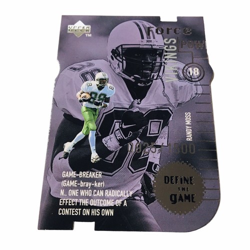 1998 Upper Deck Define the Game Silver Die-Cuts /1500 Randy Moss Rookie ...
