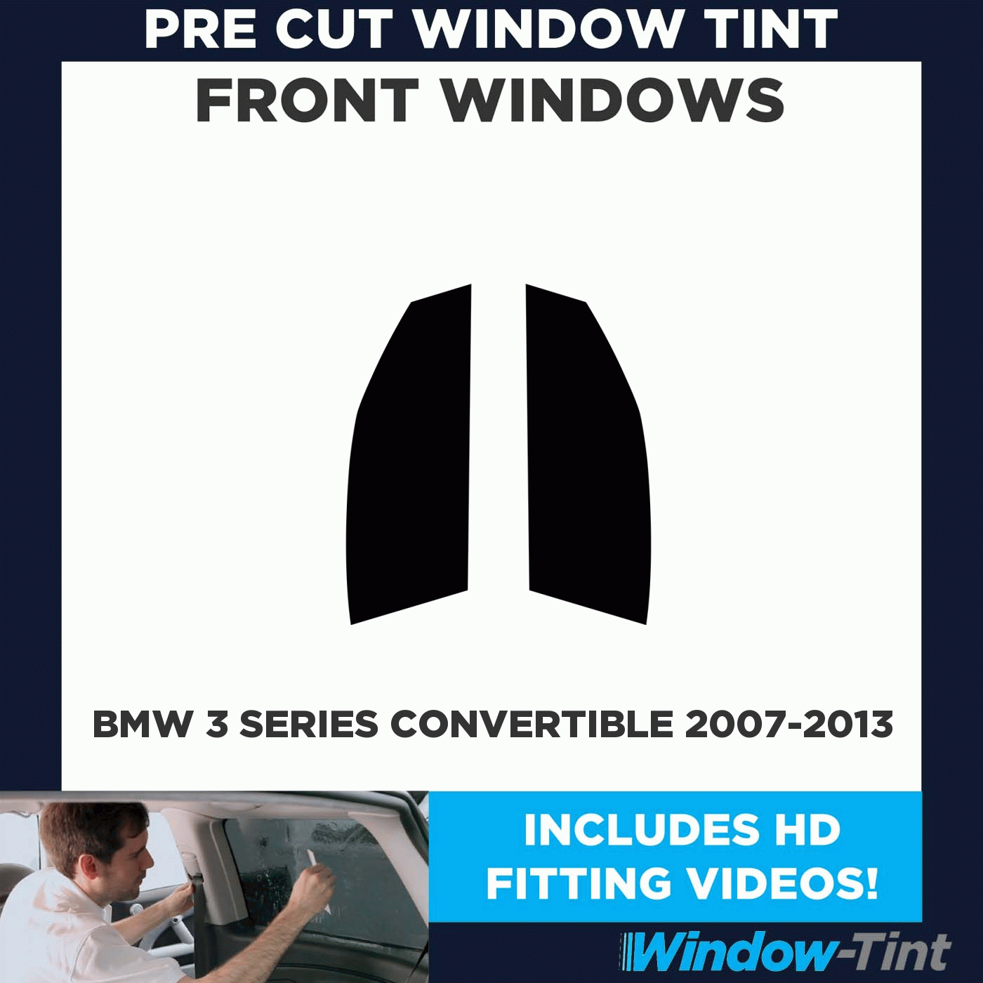 Pre Cut Car Window Tint for BMW 3 Series Convertible 2007-13 Front ...