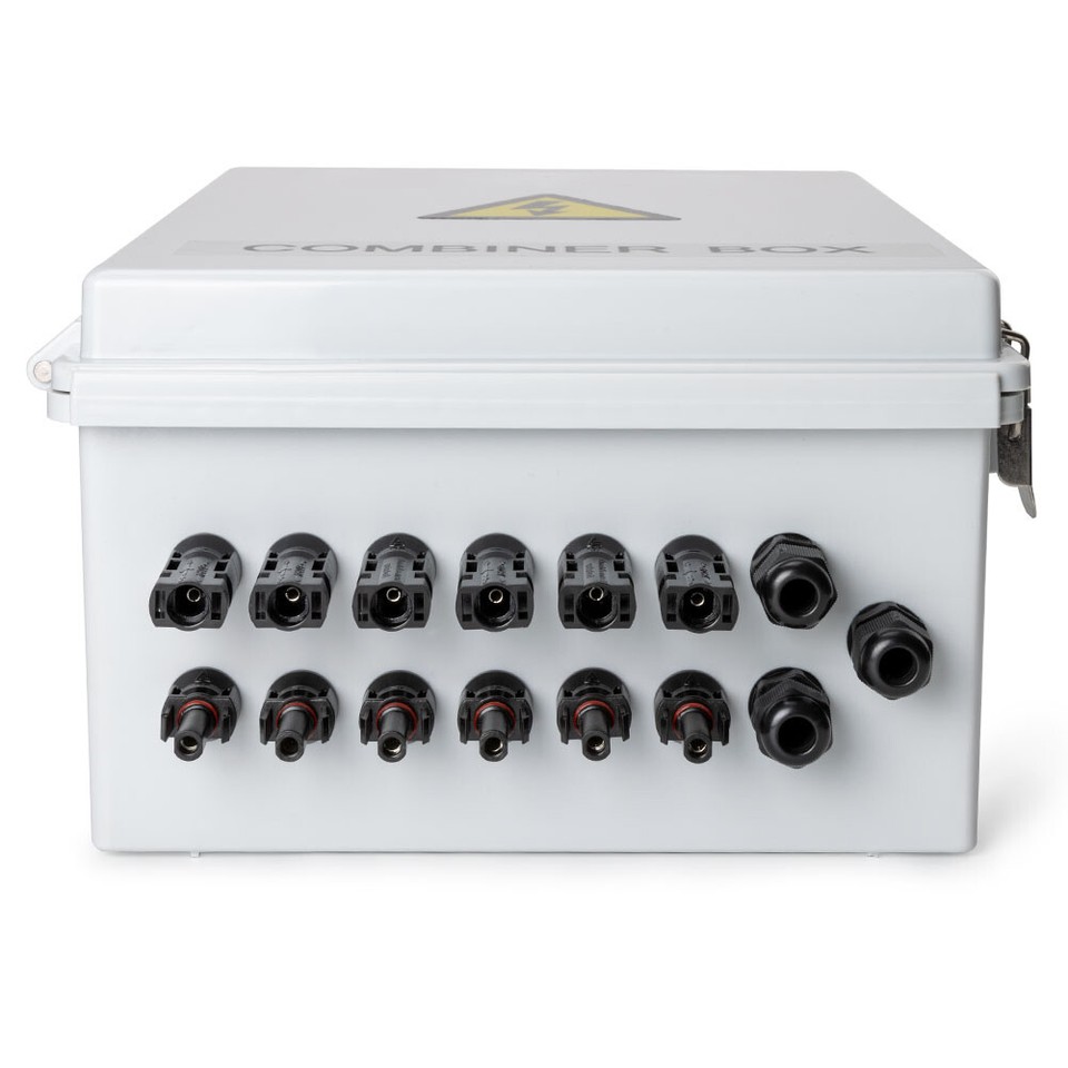 6 String Solar PV Combiner Box Junction Box 15A DC fuse 63A DC Circuit ...