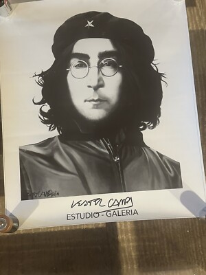 Signed Lester Campa Poster - 2016 -John Lennon / Che Guevara - Cuban ...