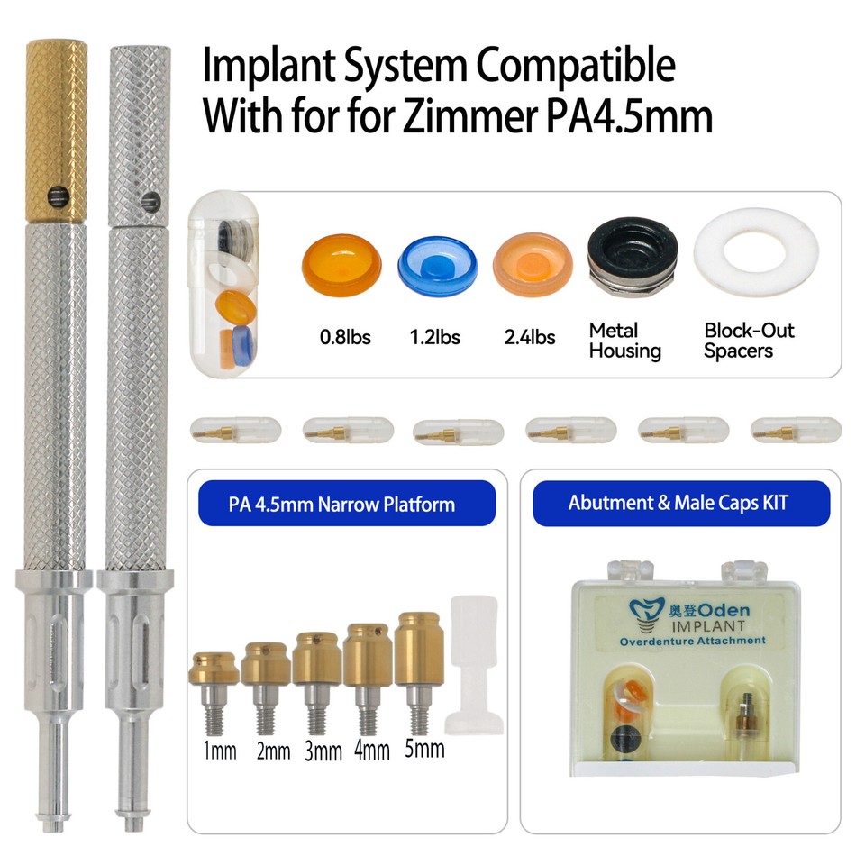 Dental Locator Attachment Abutment fit Hiossen/Zimmer/Nobel Active/ITI ...