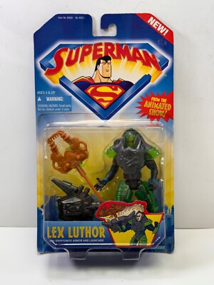 Superman Animated Show LEX LUTHOR 5" Figure Kryptonite Armor DC Kenner ...