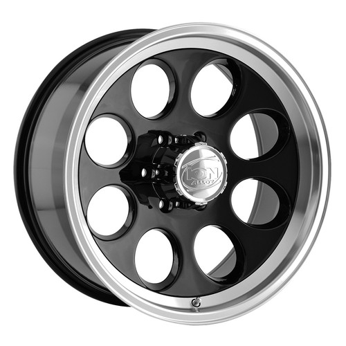 (Set of 4) Ion 171 15x8 6x4.5" -27mm Black/Machined Wheels Rims 15 ...