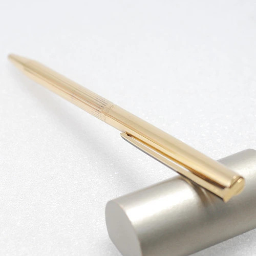 Dupont 925 Gold Gp Classic Ballpoint Pen Black Lacquer Clip Twist Blue ...