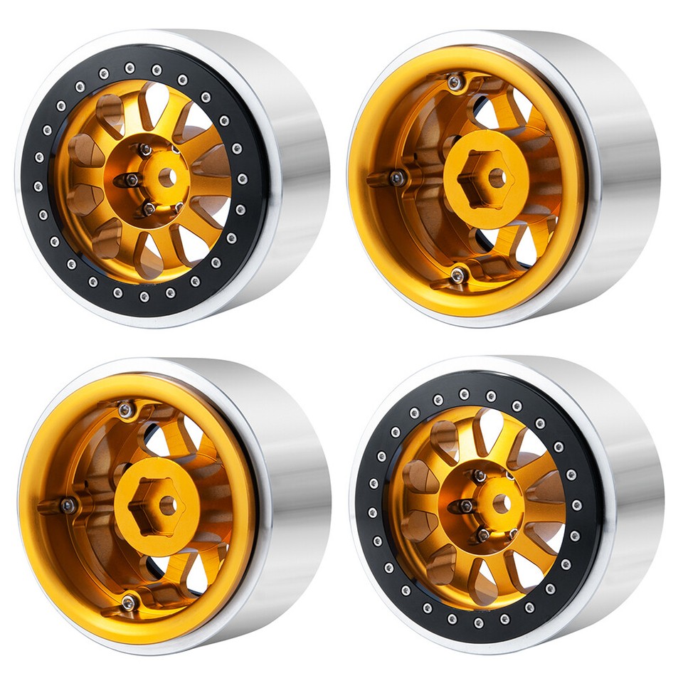2.9 inch Beadlock CNC Metal Wheel Rims for 1/6 Scale RC Crawler Car ...