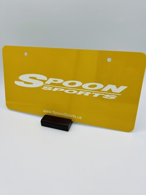 Spoon Sports License Plate (YELLOW) S2000, TYPE R, INTEGRA, CIVIC, EG6 ...