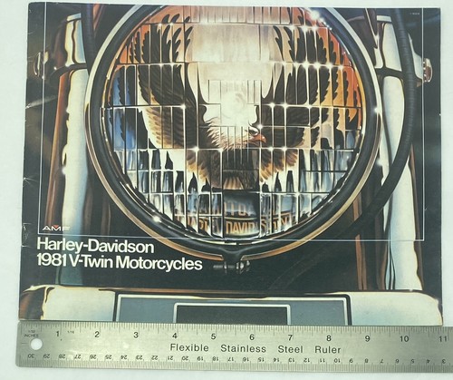 AMF Harley Davidson 1981 V-Twin Motorcycles Catalog Sales Brochure VTG ...