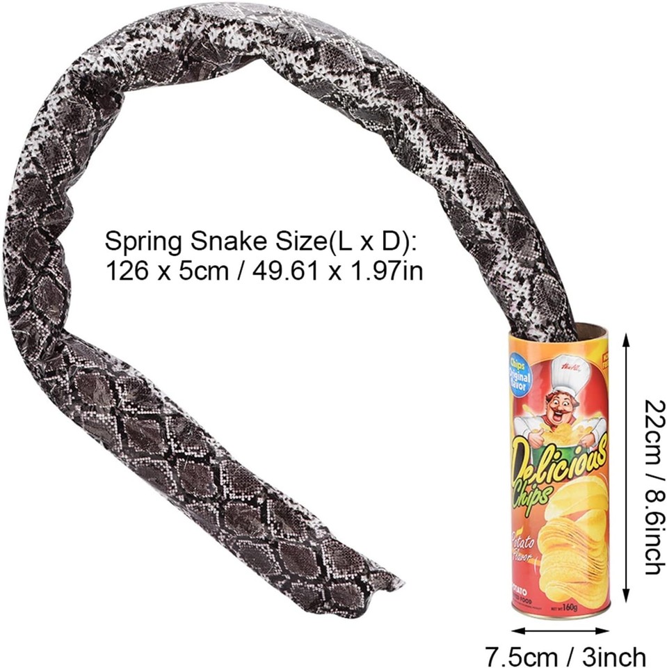 Potato Chips Fake Snake out of Can Prank Toy April Fool Scary Trick ...