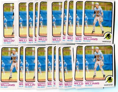 (29) 2022 Topps Heritage Minors Carson Williams #20 Lot - FCL / Tampa ...