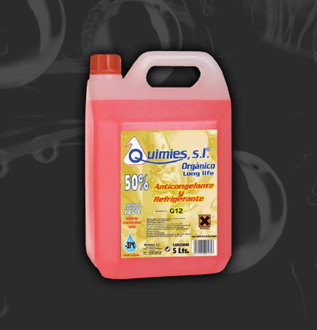 ANTICONGELANTE Y REFRIGERANTE 50% ORGANICO LONG LIFE G12 GARRAFA 5 ...