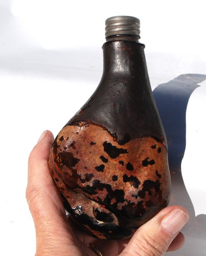 WM FOUST WHISKEY DISTILLERY FIGURAL NIP HAM BONE BOTTLE GLEN ROCK PA | eBay