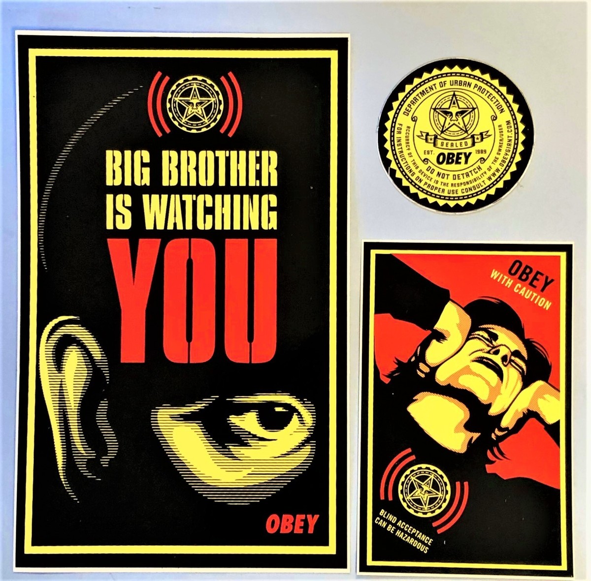 Obey Sticker Pack Lot Of 5 Skateboard Art New Ebay Shepard Fairey