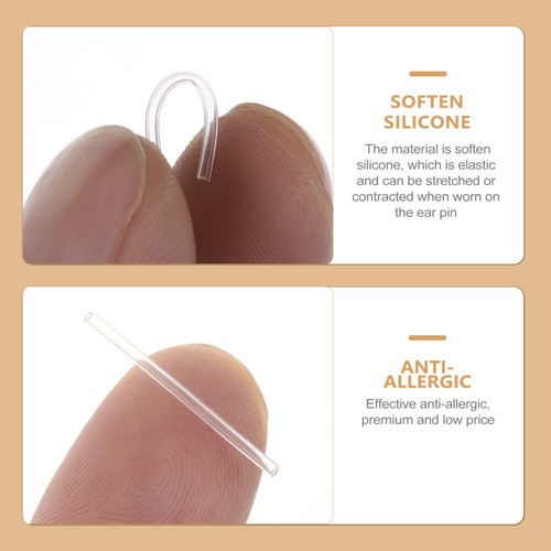 50 Pcs Pierced Ear Protectors Secure Earring Backs Stud Sleeve Miss Man ...