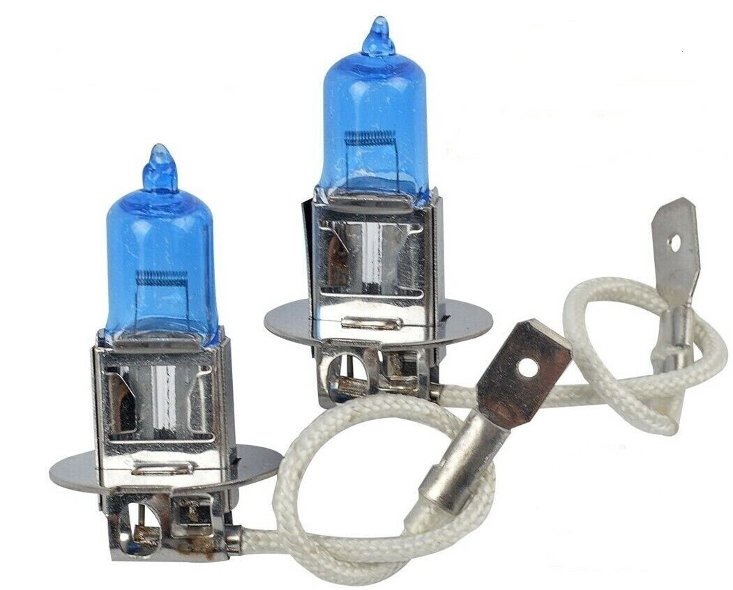 2Pcs H3 6000K Super White 12V 100w XENON HALOGEN Headlight Light Bulb ...