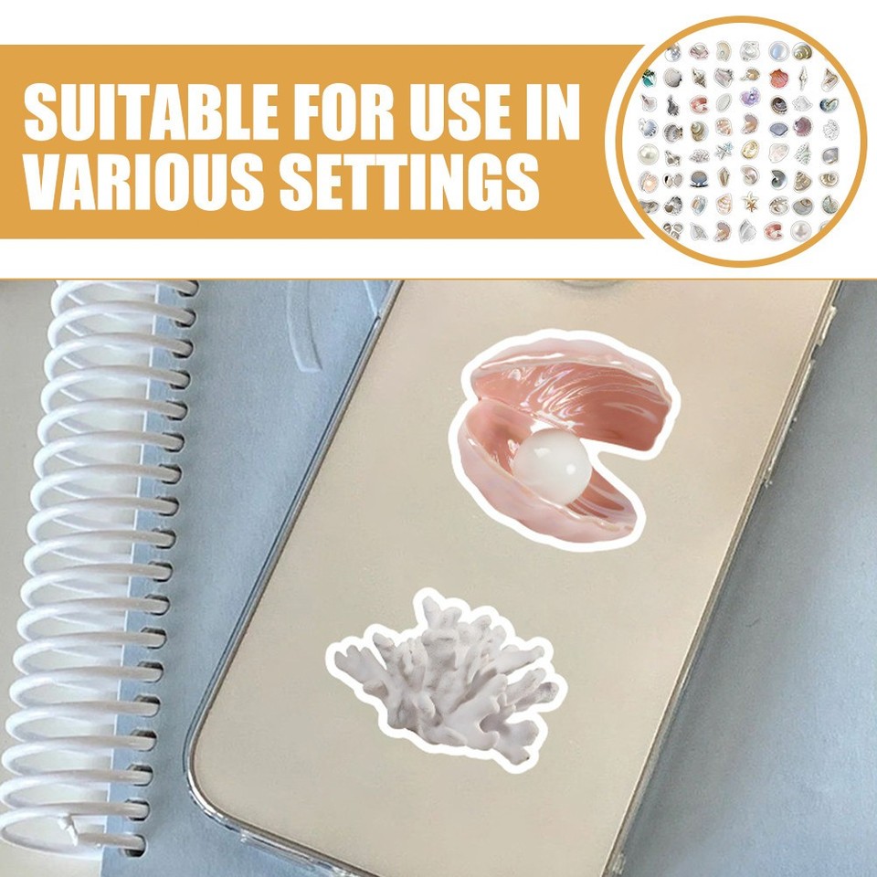 60 Pcs Waterproof Sticker Paper Stickers for Scrapbooking Hand Account ...