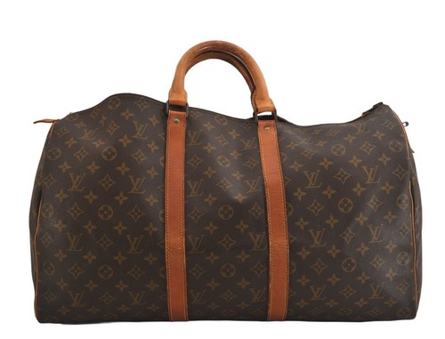 Auth Louis Vuitton Monogram Keepall 50 Travel Boston Bag Old Model LV ...