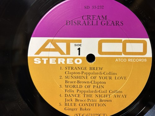 Cream - Disraeli Gears - 1967 - Atco Label - Stereo | eBay