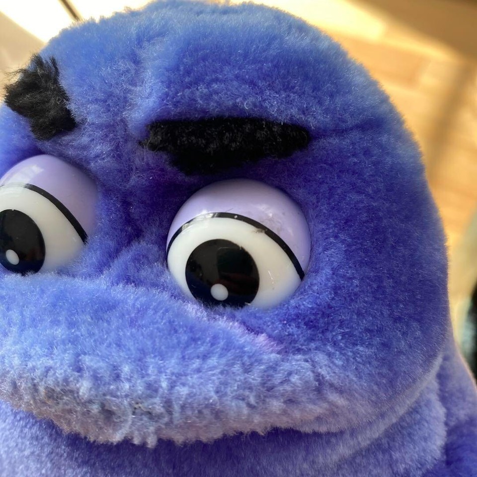 Rare Vintage McDonald's Grimace Iconic Figures Plush Toy - Collector's ...