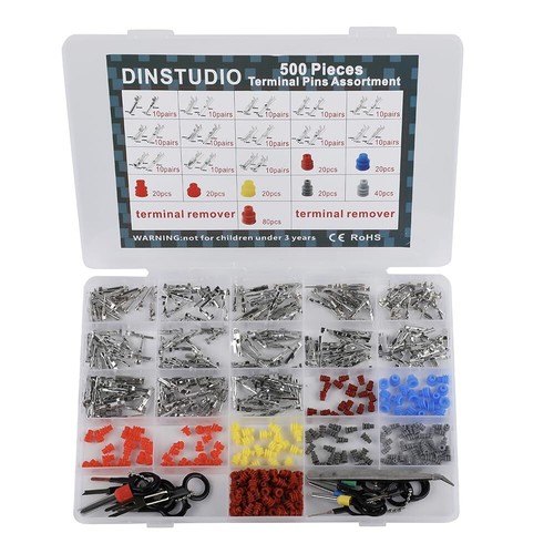 500Pcs Connector Pins Kit Terminal Pin Automotive Car Electrical 500pcs ...