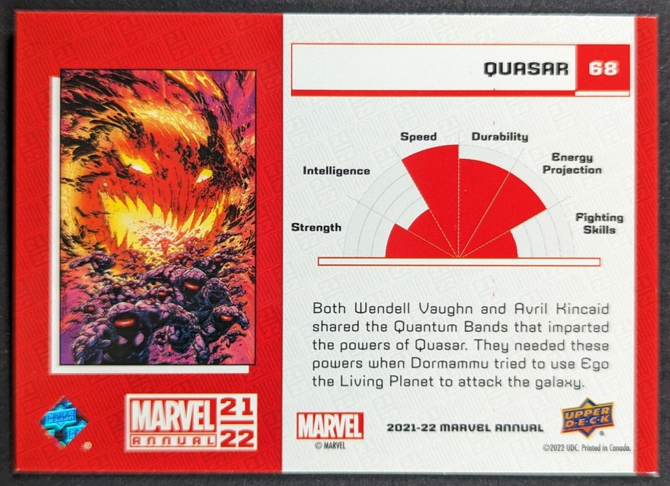 Quasar 2021-22 Marvel Annual Card #68 (NM) | eBay