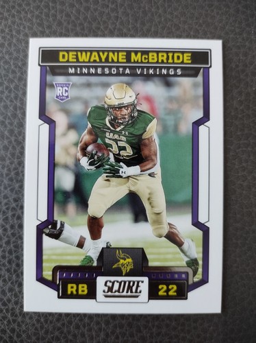 2023 PANINI FOOTBALL SCORE #333 DEWAYNE MCBRIDE RC ROOKIE MINNESOTA ...