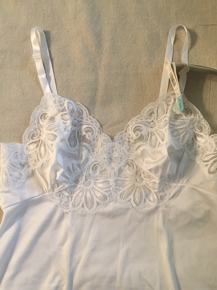 Vintage Shadowline White Camisole, Vintage Deadstock Lingerie, Size:34 ...