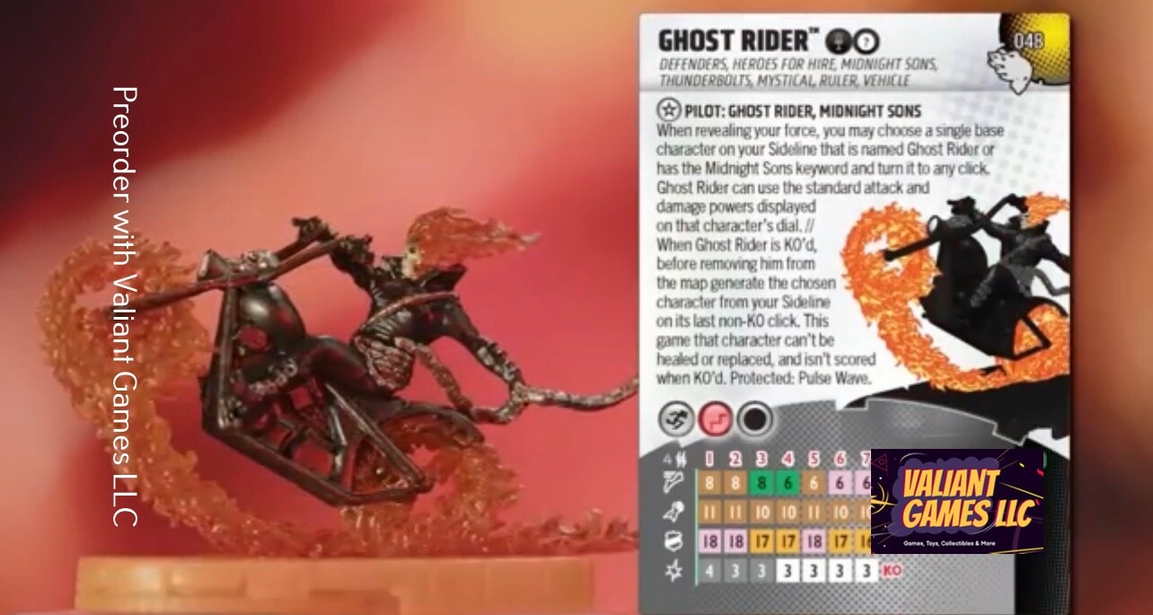 Marvel Heroclix Ghost Rider #048 w/ Card Wheels of Vengeance Set | eBay