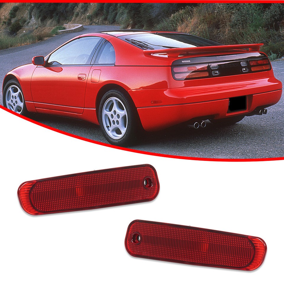Red Rear Fender Bumper Side Marker Lights LH+RH For 1990-1996 Nissan ...
