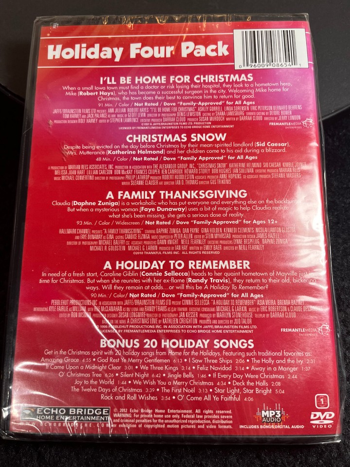 dvd 4 movie christmas disk santas 4-film collection factory sealed ...