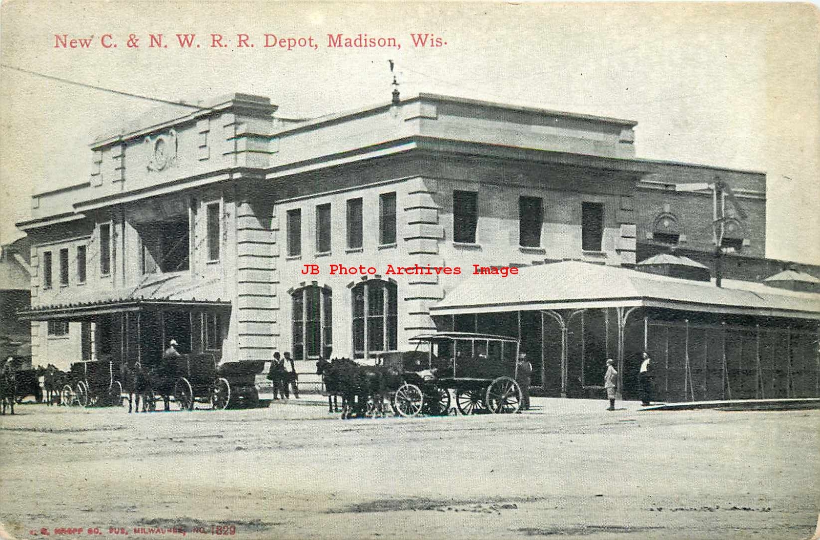 WI, Madison, Wisconsin, Chicago & Northwestern Railroad Depot, Kropp No ...