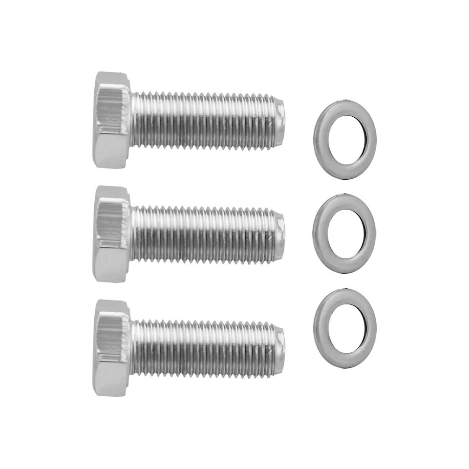 SB Chevy Long Water Pump Steel Pulley Kit SBC 1 Grove Upper 2 Grove ...