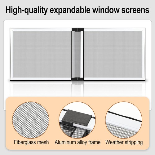 Lounsweer 4 Pcs Expandable Window Screen Adjustable Sliding Window ...