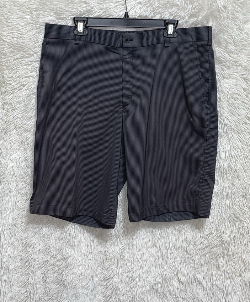 Nike Golf Shorts Men's Size 38 Black Gray Plaid Dri-Fit Chino Stretch ...