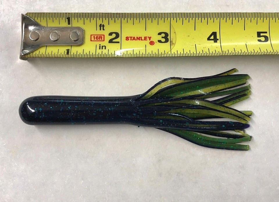 4.5" Bass Flat Tubes 20 pack (choose color) Fishing Lures USA Hand ...