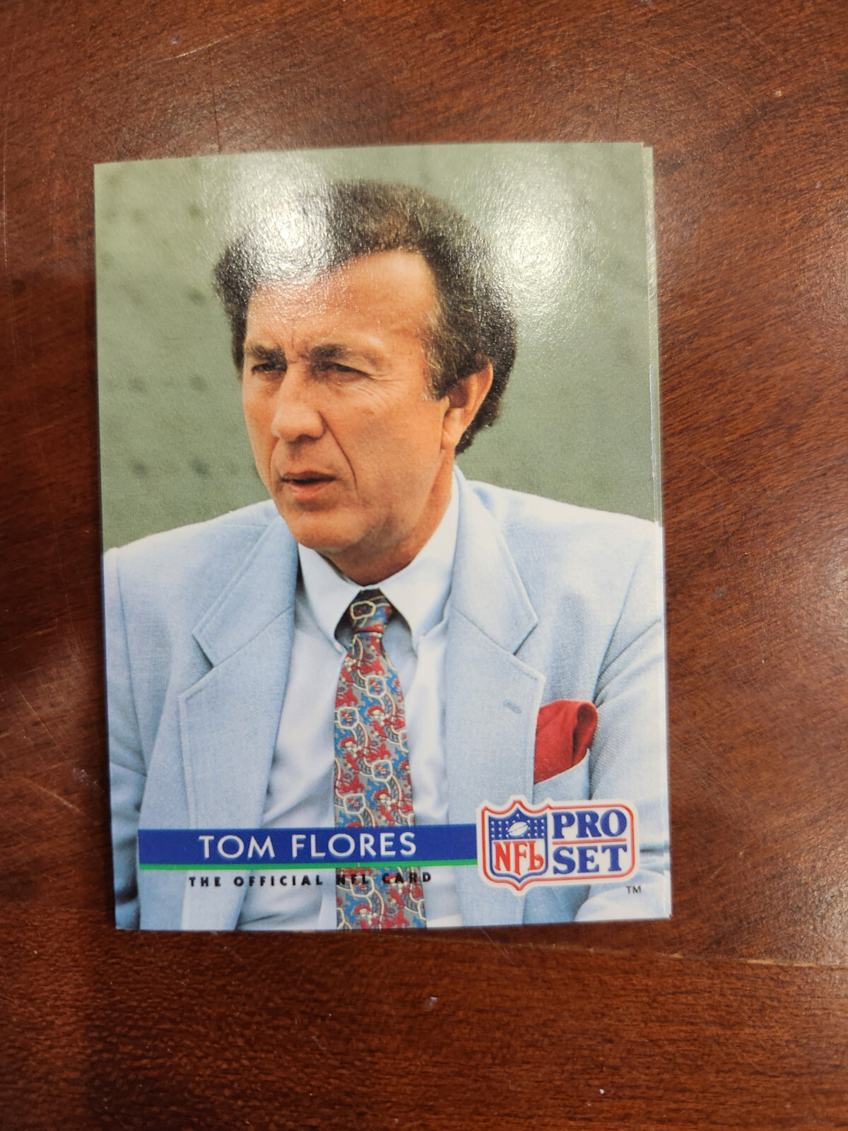 TOM FLORES 1992 Pro-Set Coach Seattle Seahawks Football Card #333 | eBay