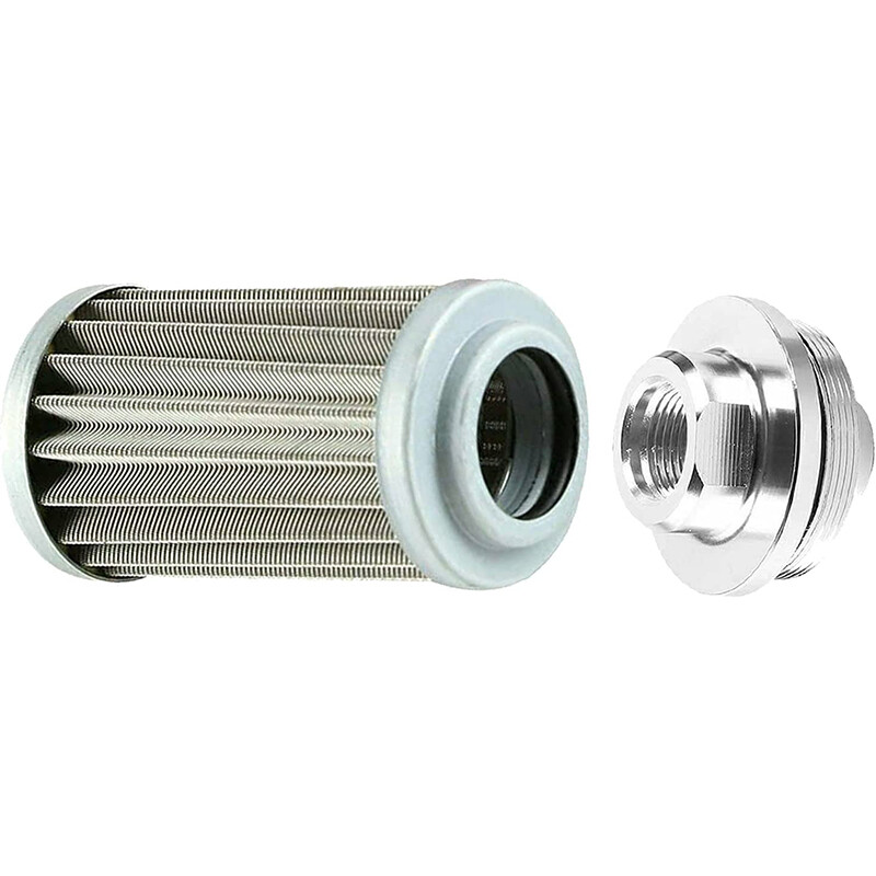 New AN6 AN8 AN10 Inline Fuel Filter + Bracket Cleanable 30 Micron ...