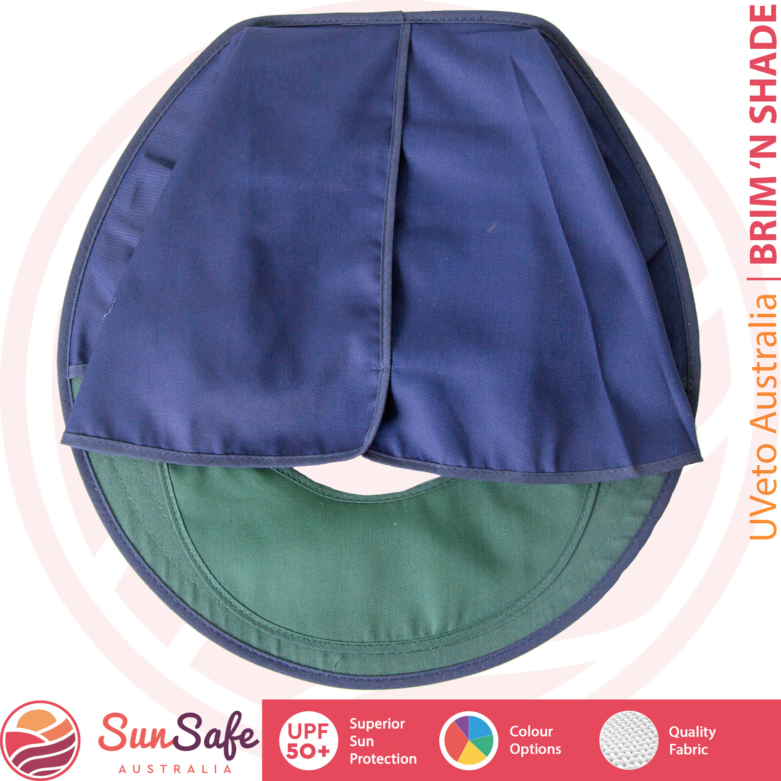 Hard Hat Helmet Brim with Flap Sun Shade UPF 50+ Brim 'N Shade UVeto ...