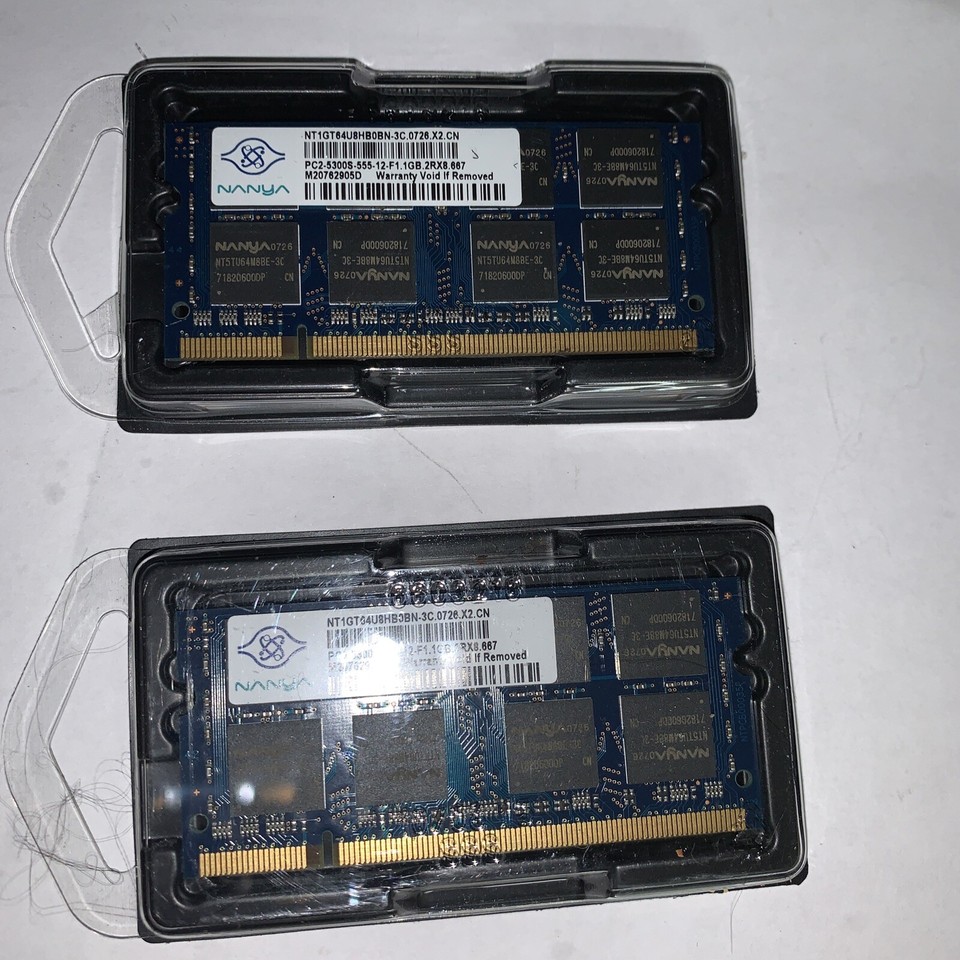 2GB (2 x 1GB) NANYA LAPTOP MEMORY PC2-5300S | eBay