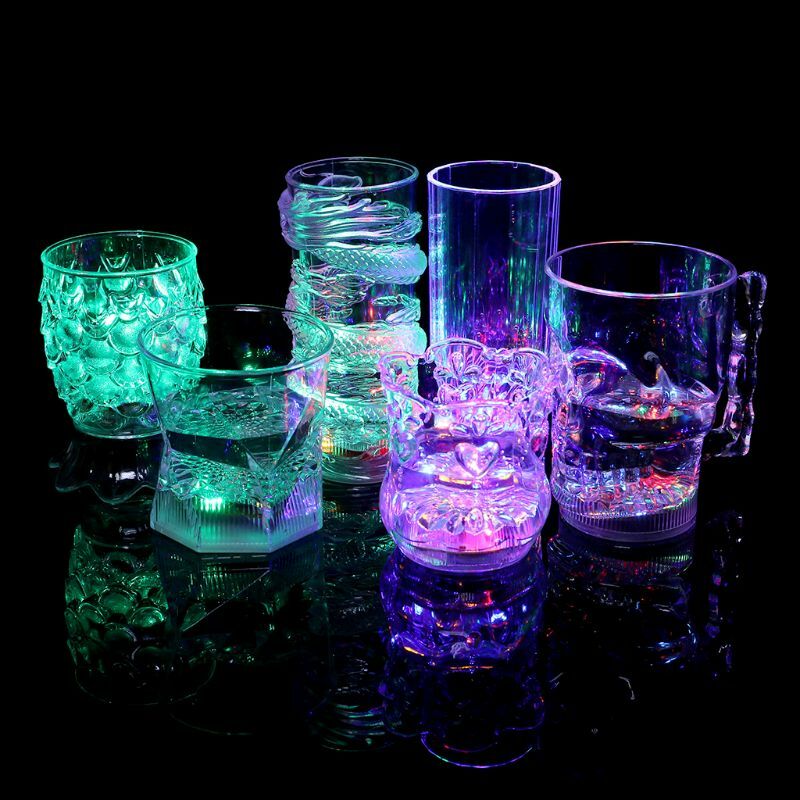 2 LED Party Tumblers Light up Glasses Cups Mugs Goblets Fun Light Up ...