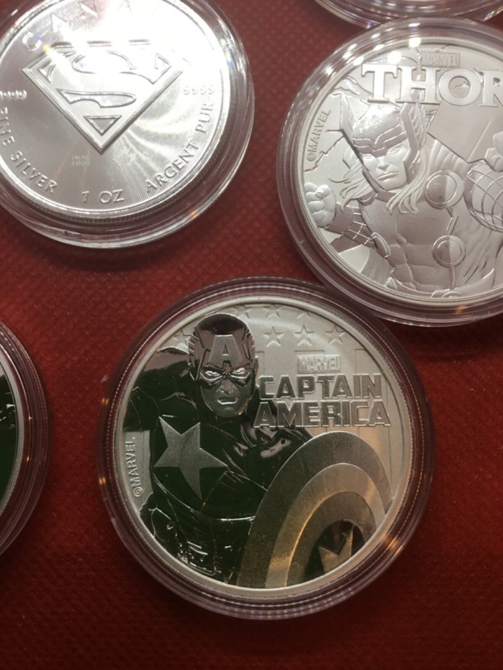Super Hero Silver$.Hulk, IronMan, Blk Panther,Thor,, Superman,Cpt Amer ...