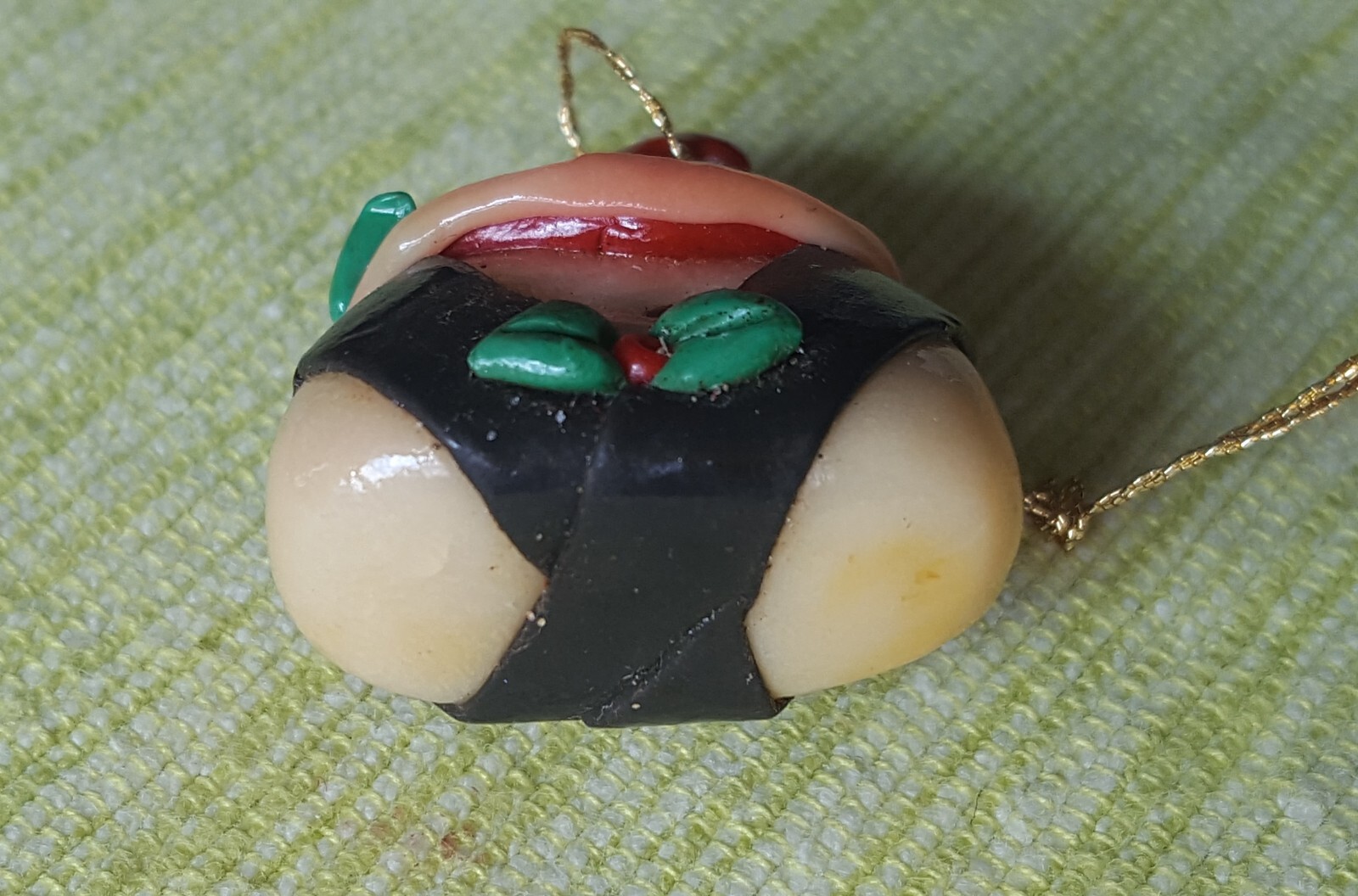Vintage Rare triangle MUSUBI Onigiri Rice Ball Christmas Ornament ...