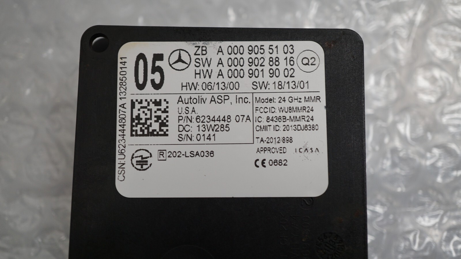 OEM MERCEDES BENZ DISTRONIC RADAR SENSOR WITH MB BADGE A0009055103 ...