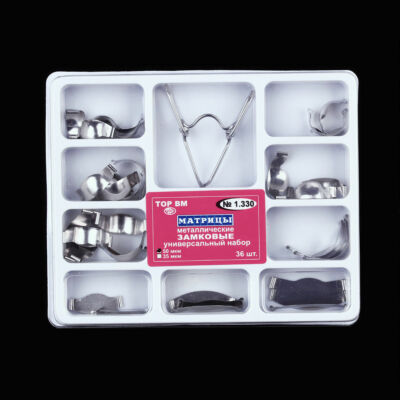 36 Pcs Saddle Contoured Metal Matrices No.1.330 TOR VM + Dental Spring ...
