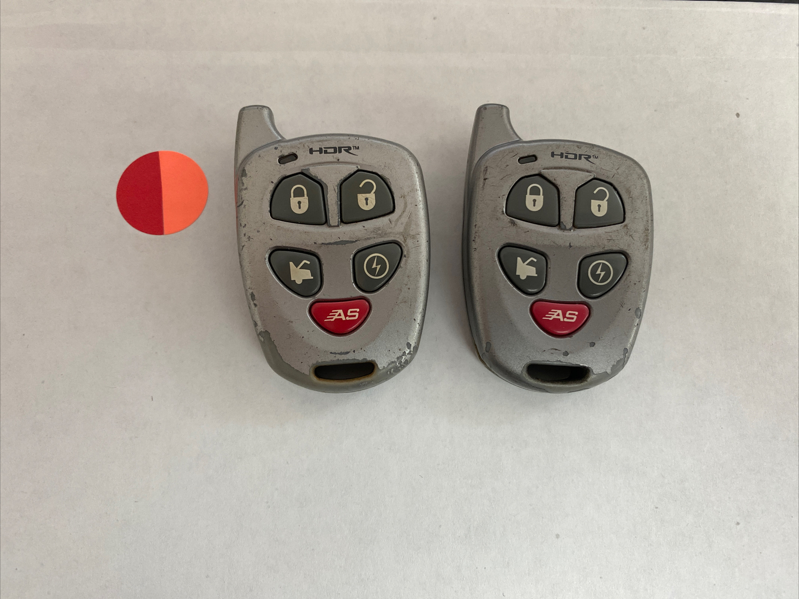 PAIR OF USED AUTOSTART HDR REMOTE START TRANSMITTER FOB 1513A-NAH2503 ...