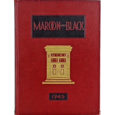 1945 Mahanoy City PA High School Yearbook, Maroon + Black, Plus Extras ...