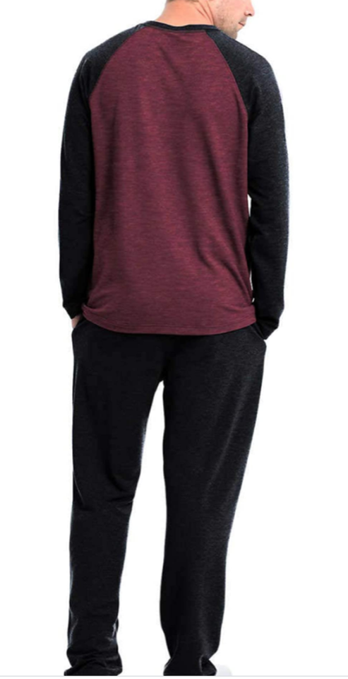 Orvis Men's Classic Collection L/S 2-Piece Lounge Set Black/Dusty ...