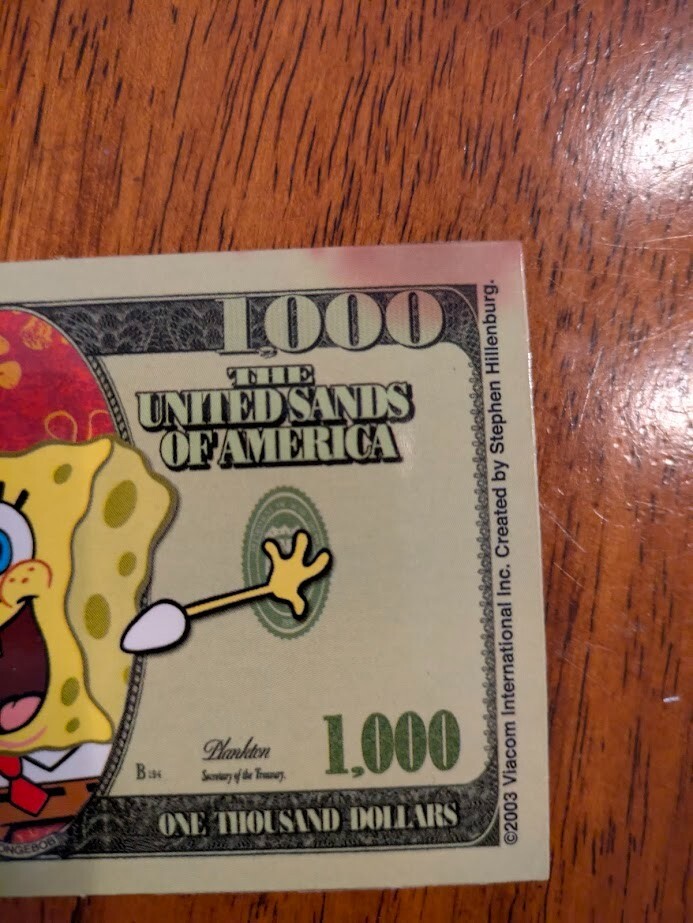 11 SPONGEBOB MONEY STICKERS - Vending Machine Series | eBay