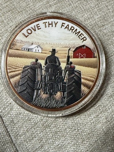 2025 5 OZ .999 COPPER "LOVE THY FARMER" COMEMORATIVE COLORIZED ROUND | eBay